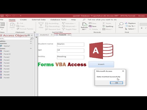 forms vba access - insert button in Microsoft access forms using VBA