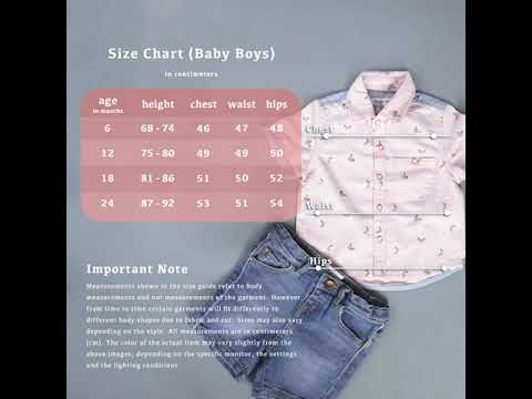 Gingersnaps Size Chart for Baby Boys