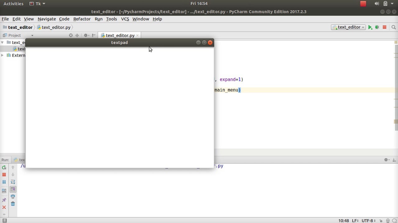 Python GUI Tutorial - 46 - text editor - adding menus