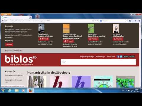 Izposoja e-knjig v knjižnici BIBLOS LIB