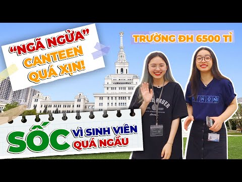 Khám phá ĐH trăm triệu đô VinUni: Choáng vì SV quá ngầu, Canteen "Buffet" cao cấp | Hà đến trường