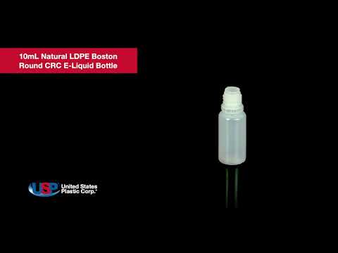 10mL Natural LDPE Boston Round E-Liquid Bottle with 13/415 Neck (Cap ...