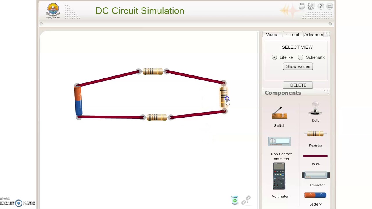 Virtual Electric Circuit Lab