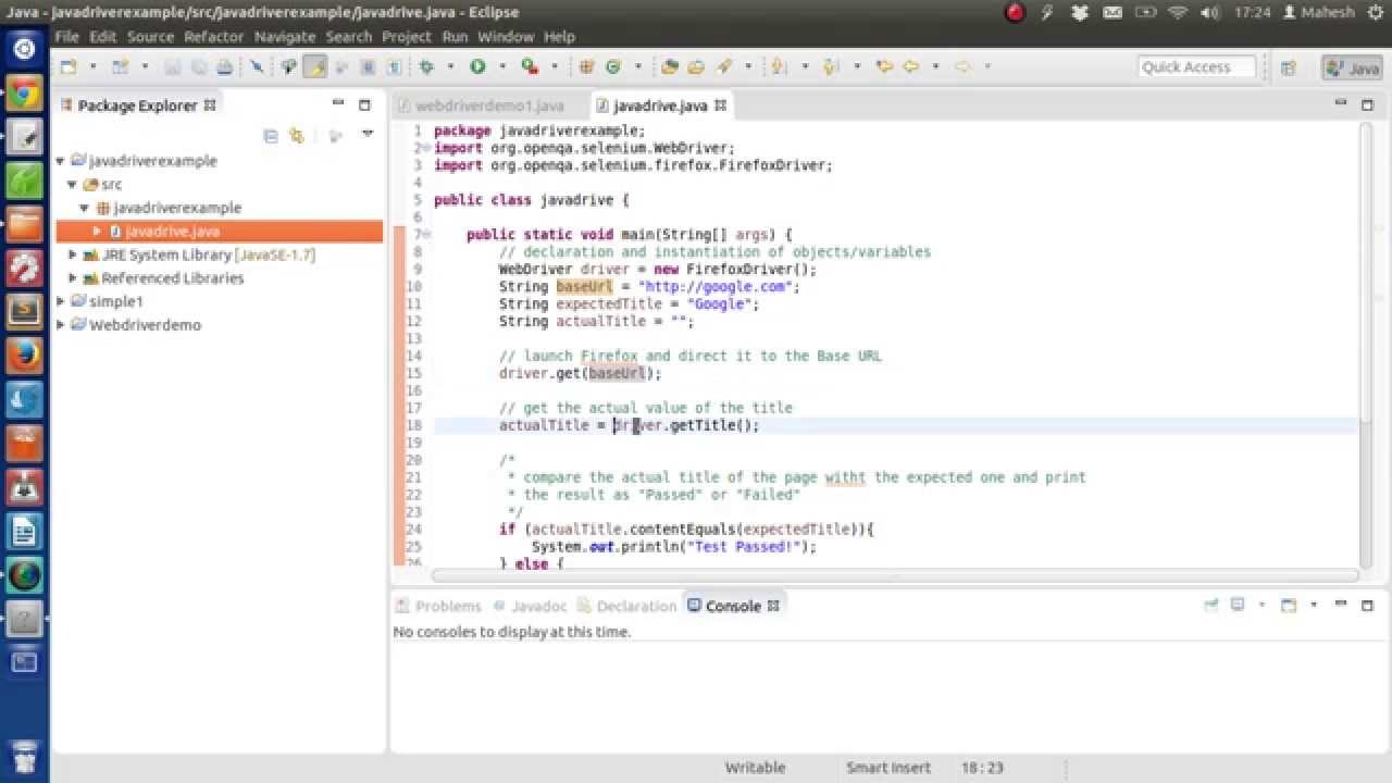 Selenium Eclipse Java Webdriver Installation Testing Example