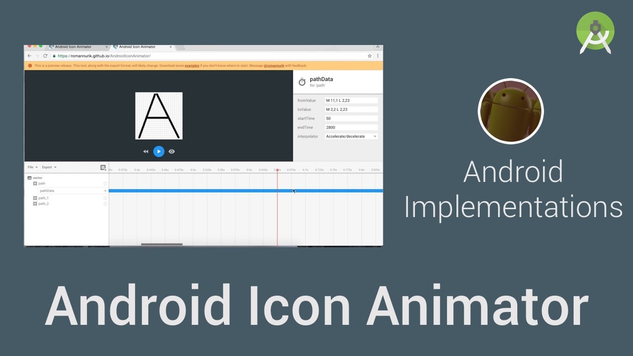 Android Icon Animator (Android Implementations)