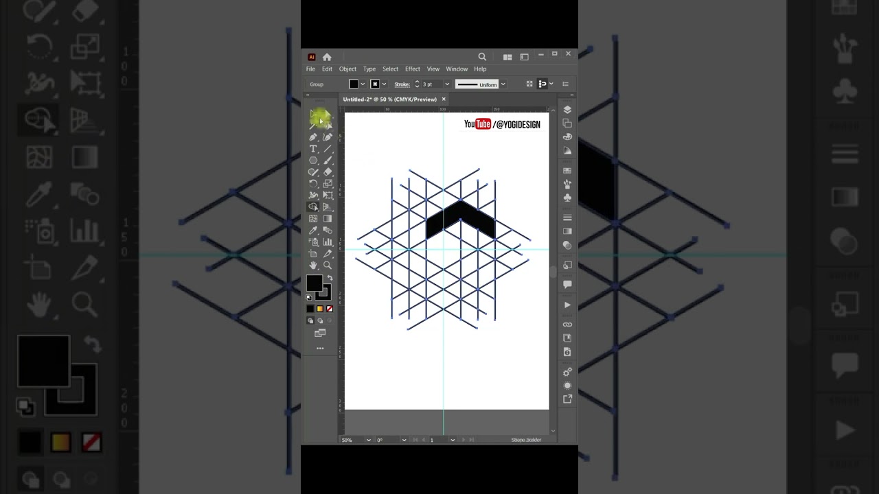 Concept Hexagone Logo Desing #graphicdesign #illustrator #tutorial #shorts