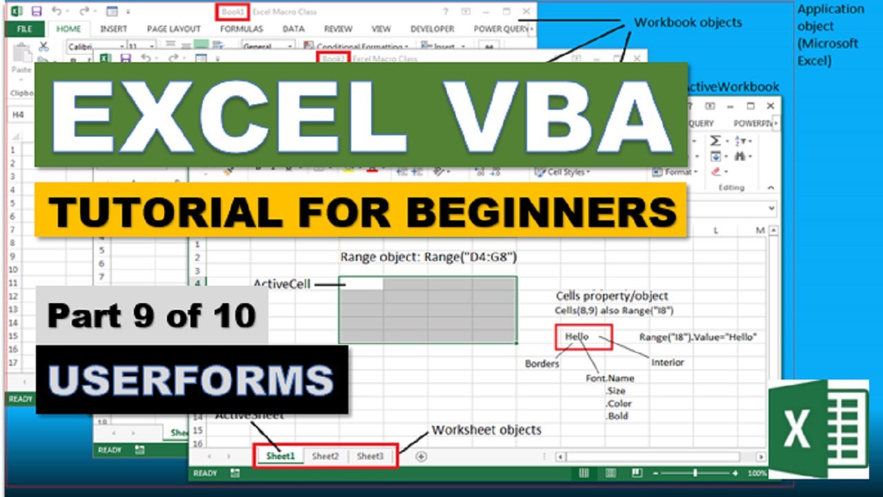 Excel VBA Tutorial for Beginners (Part 9/10): Userforms