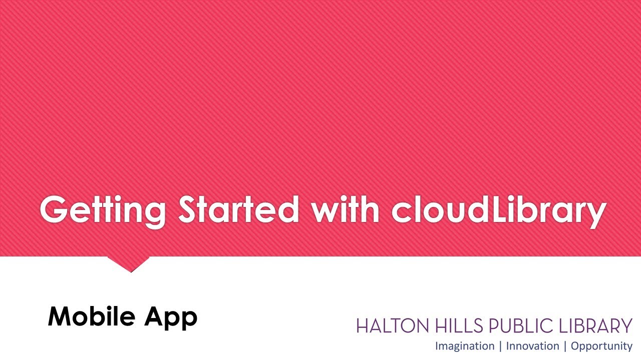 Getting Started with cloudLibrary - Mobile App