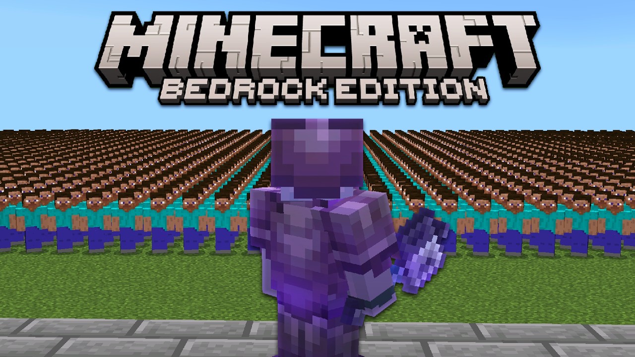 1 Minecraft Bedrock Pro vs 100 Noobs