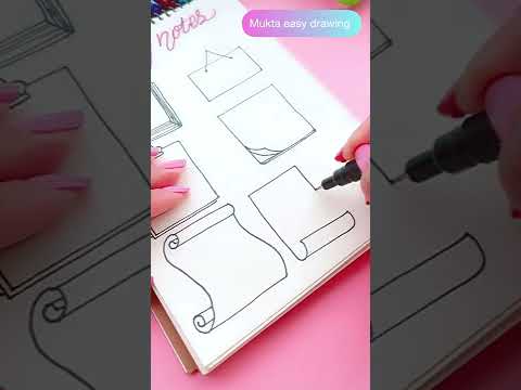 💜💖Sticky notes decorations idea #shorts #art #youtubeshorts