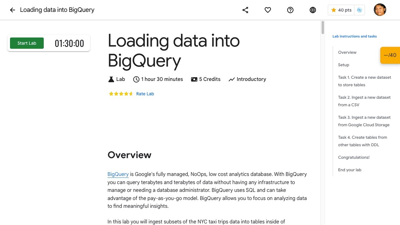 Loading data into BigQuery