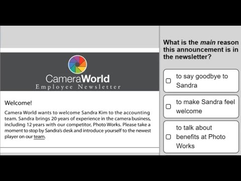 CASAS Exam Practice Test for CASAS Quiz Reading Goals Level A & Level B for ESL, ELL, ELD English