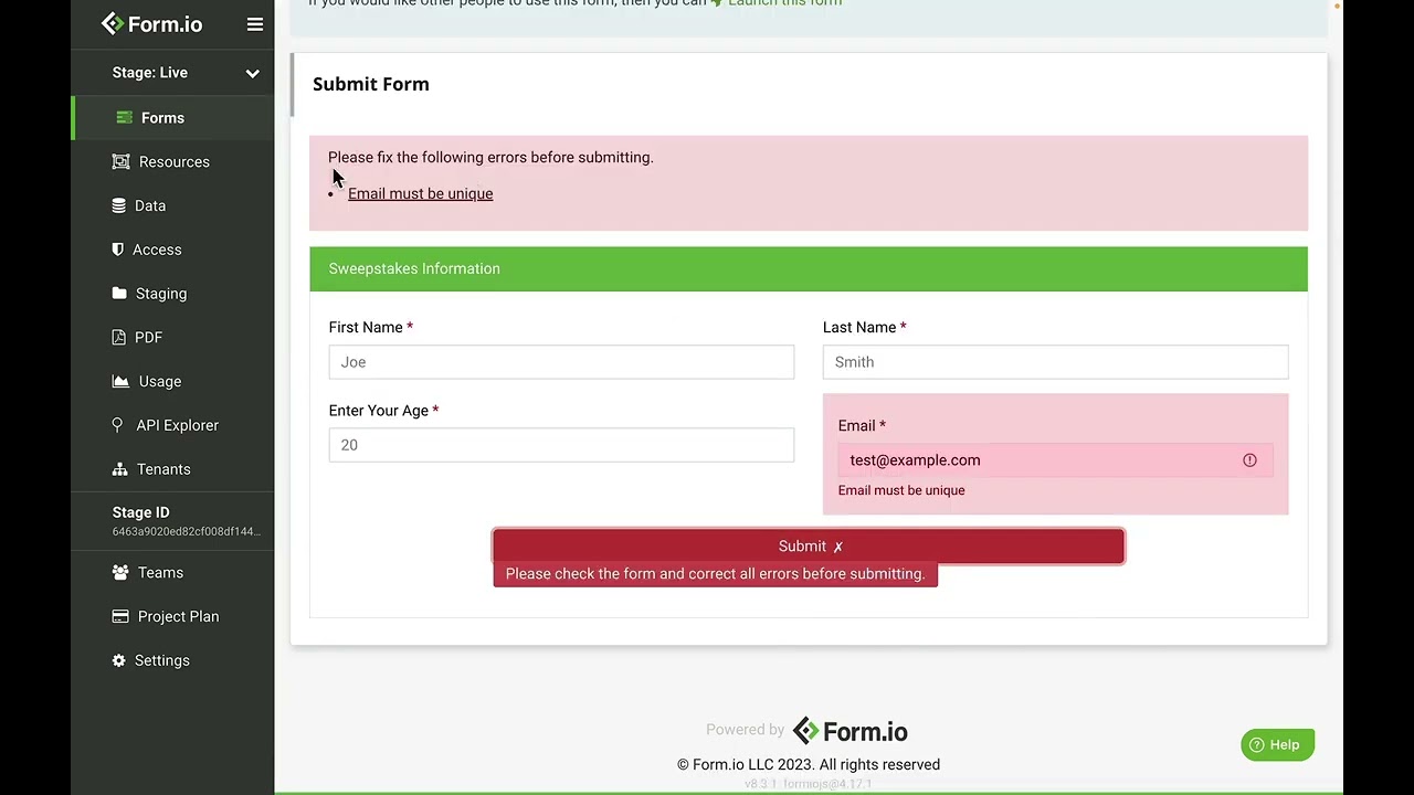 Field Validation Settings