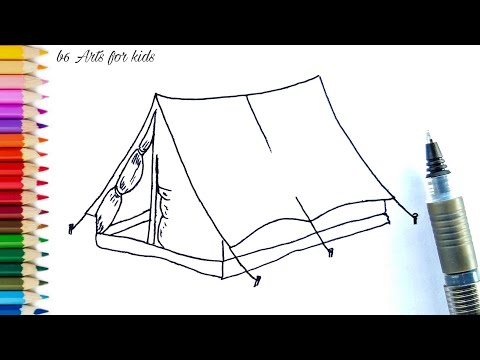 How to Draw a Tent Step by Step – I'm Youtuber – Follow my videos to ...