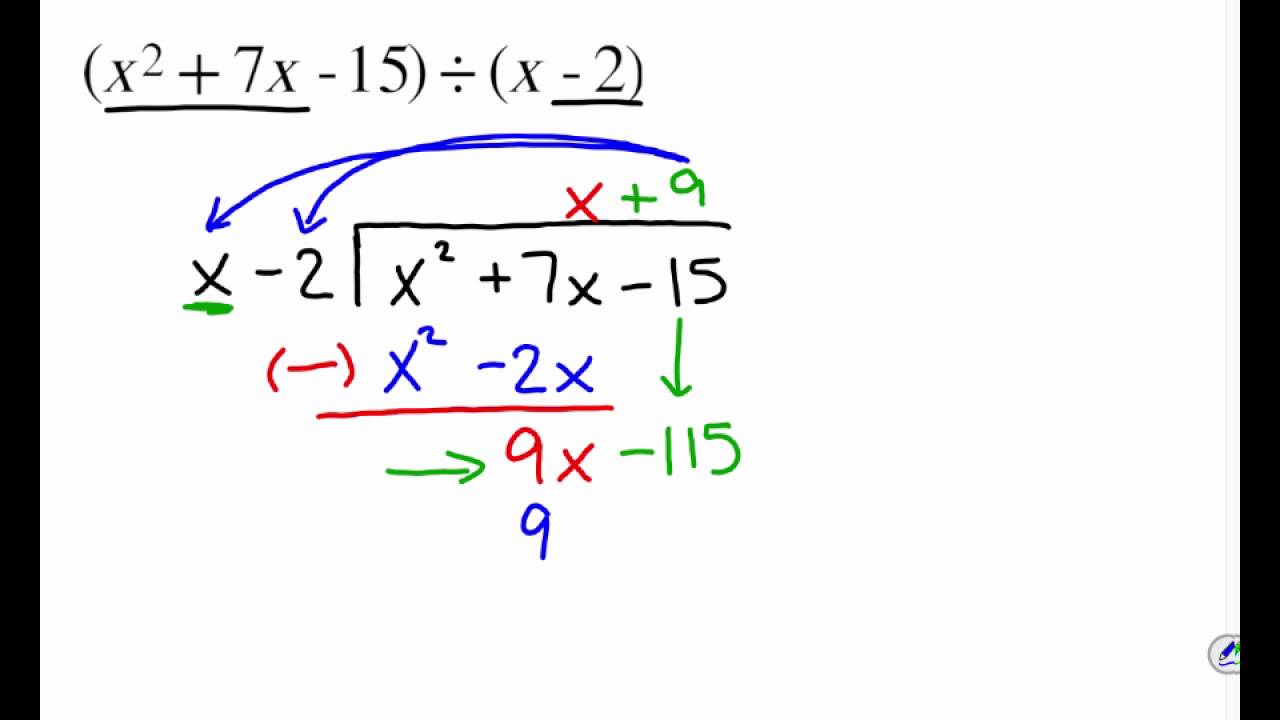 Algebra: 11-5 Dividing Polynomials