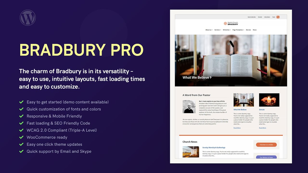 Education WordPress Theme - Bradbury Tutorial and Free vs Pro Theme Comparison