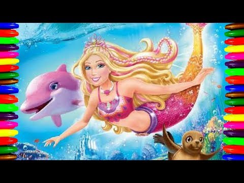 Princess BARBIE Mermaid| Chelsea and Ken Coloring Pages Kids Videos|Learning Colors