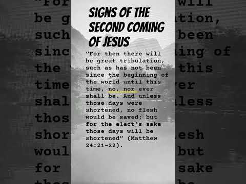 Signs of the second coming of the Lord #secondcoming #Rapture #Bible