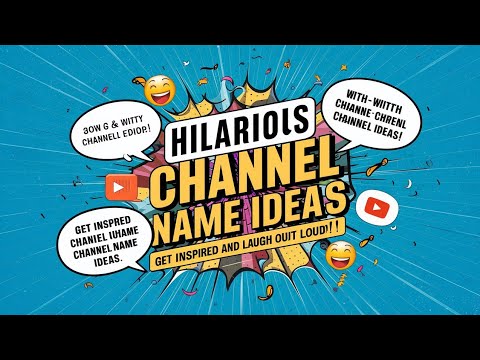 HILARIOUS YOUTUBE CHANNEL NAME IDEAS 💡