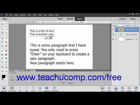 Photoshop Elements 2019 Tutorial Manipulting and Moving Text Boxes Adobe Training