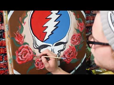 Grateful Dead Space landscape: Acrylic Timelapse.