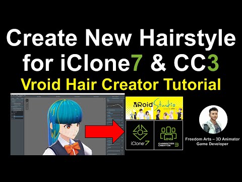 Vroid Hair Creator to iClone & CC3 (Make New Hairstyle FULL TUTORIAL)