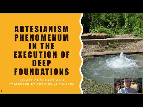 The problem of spouting artesian well in deep foundation execution