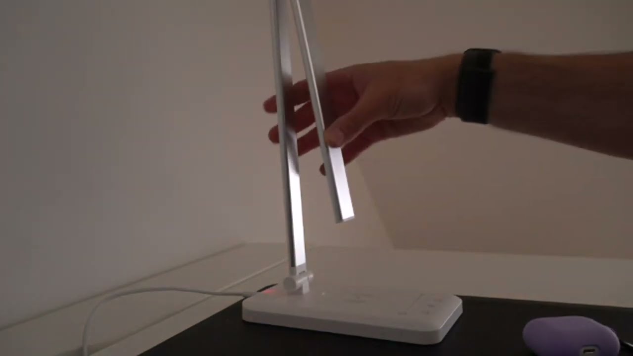 Lámpara Escritorio LED, Cargador Inalámbrico y Puerto de Carga USB, Bien fabricada y con carga inalá