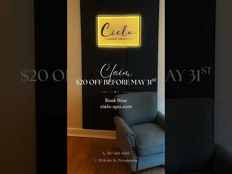 $20 OFF your first online booking. Use code 👉 FIRST20 #massage #cielospa #massagetherapy #spa #reel