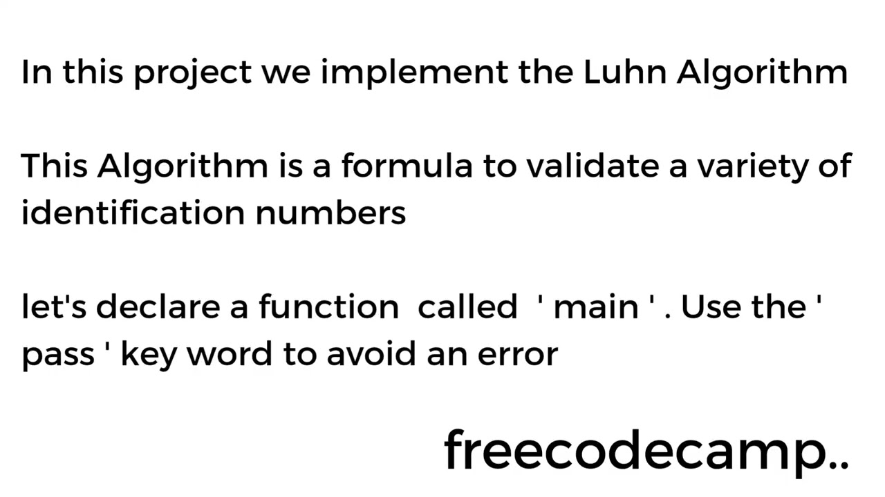 Implementing the Luhn Algorithm | Python(Beta) Certification | Step 1