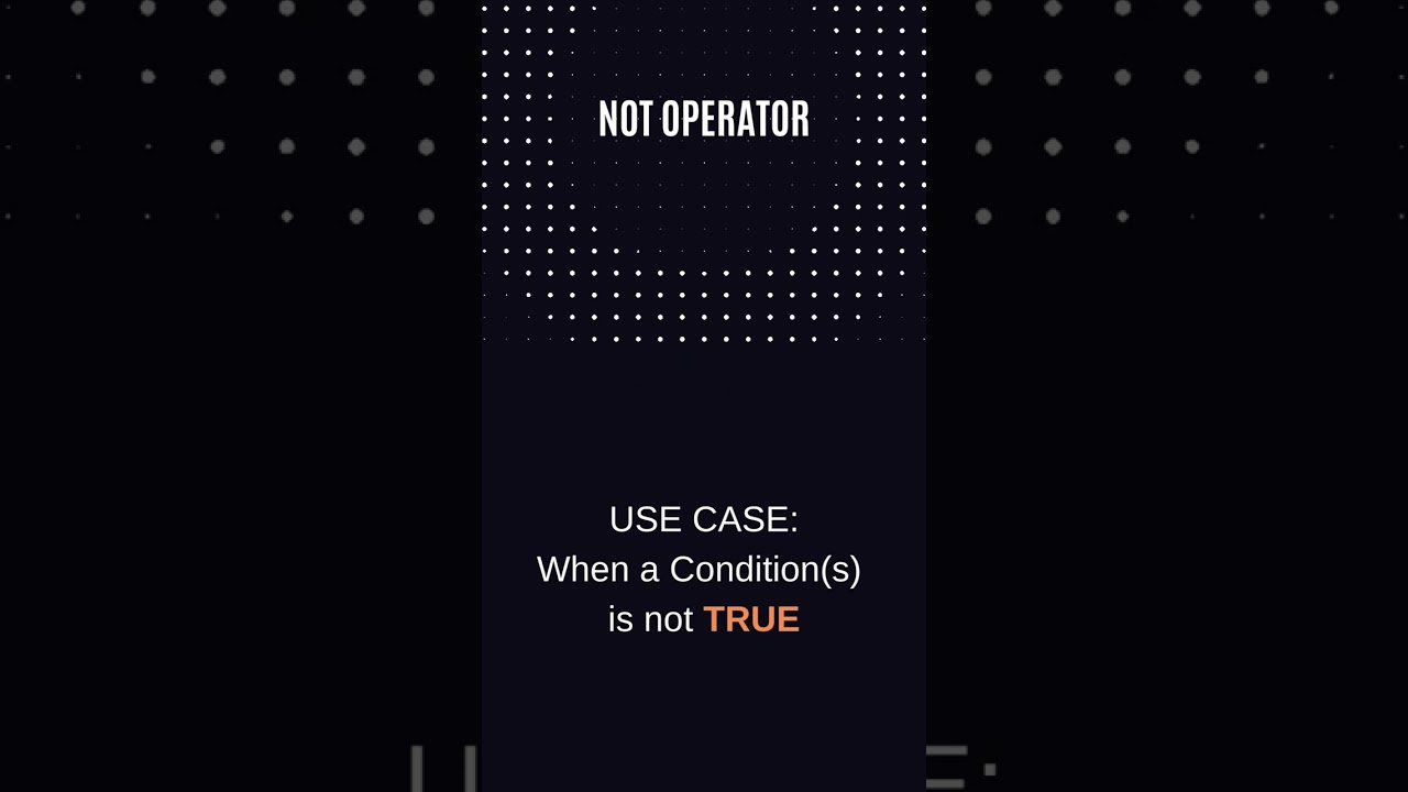 SQL Tutorial: Lesson 9 - NOT Operator          #shorts