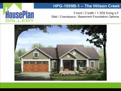 Pictures of Craftsman Home Designs - HPG-1509B-1 Video Walkthrough