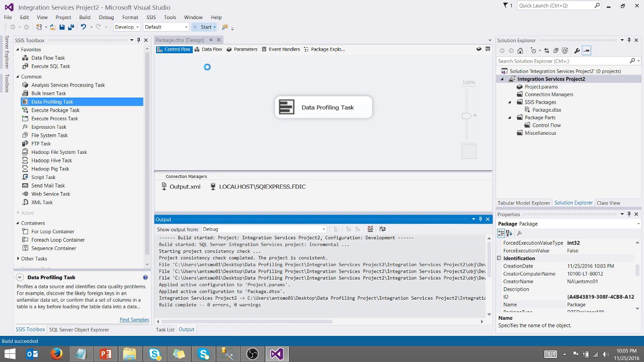 Create an SSIS Data Profiling Task In SQL Server