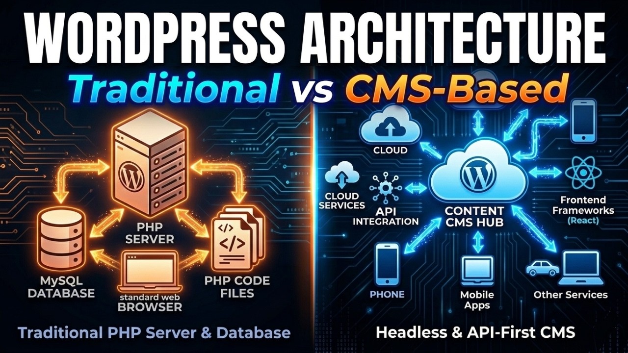 S10 - WordPress Architecture Explained | Traditional PHP vs CMS-Based System