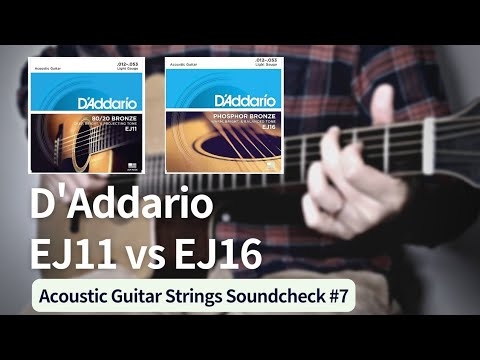 D'Addario EJ16 Phosphor Bronze .012-.053 Acoustic Guitar Strings ...