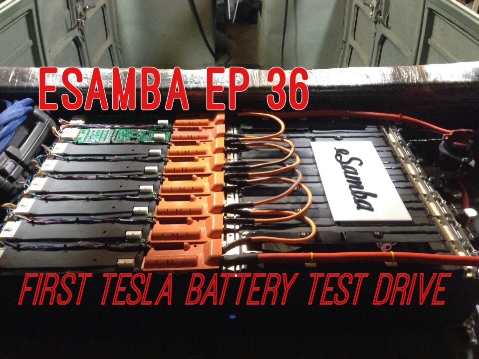 18650 TESLA battery drive test - eSamba DIY EV conversion