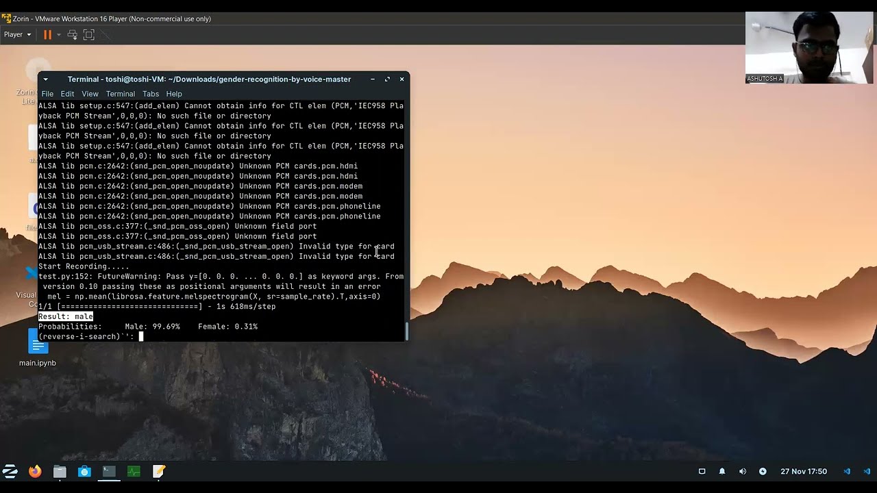 Gender Recognition Using Voice Input - ML Project