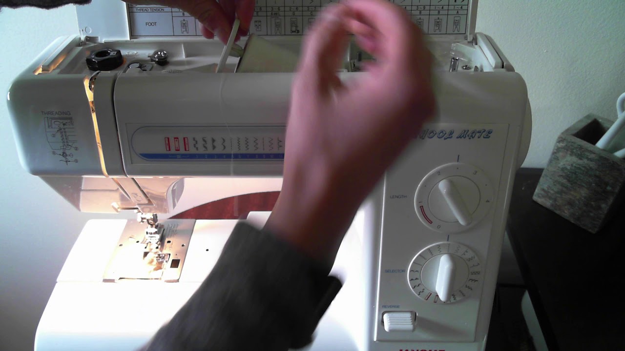 How to Wind a Bobbin on a Janome Schoolmate Sewing Machine