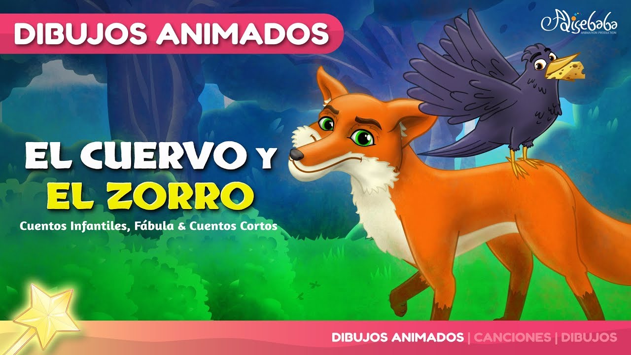 El Cuervo y el Zorro animado (The Fox and the Crow) | Cuentos infantiles para dormir