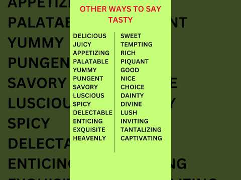 OTHER WAYS TO SAY TASTY || SYNONYMS OF TASTY || ENGLISH VOCABULARY