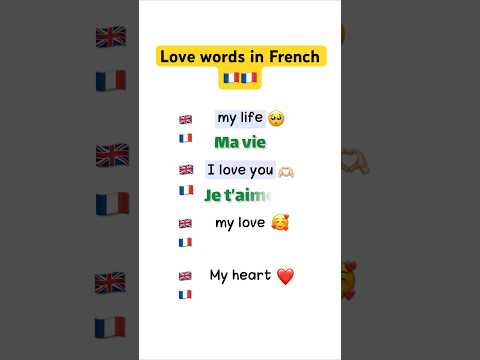 Love words in French | Save it easily