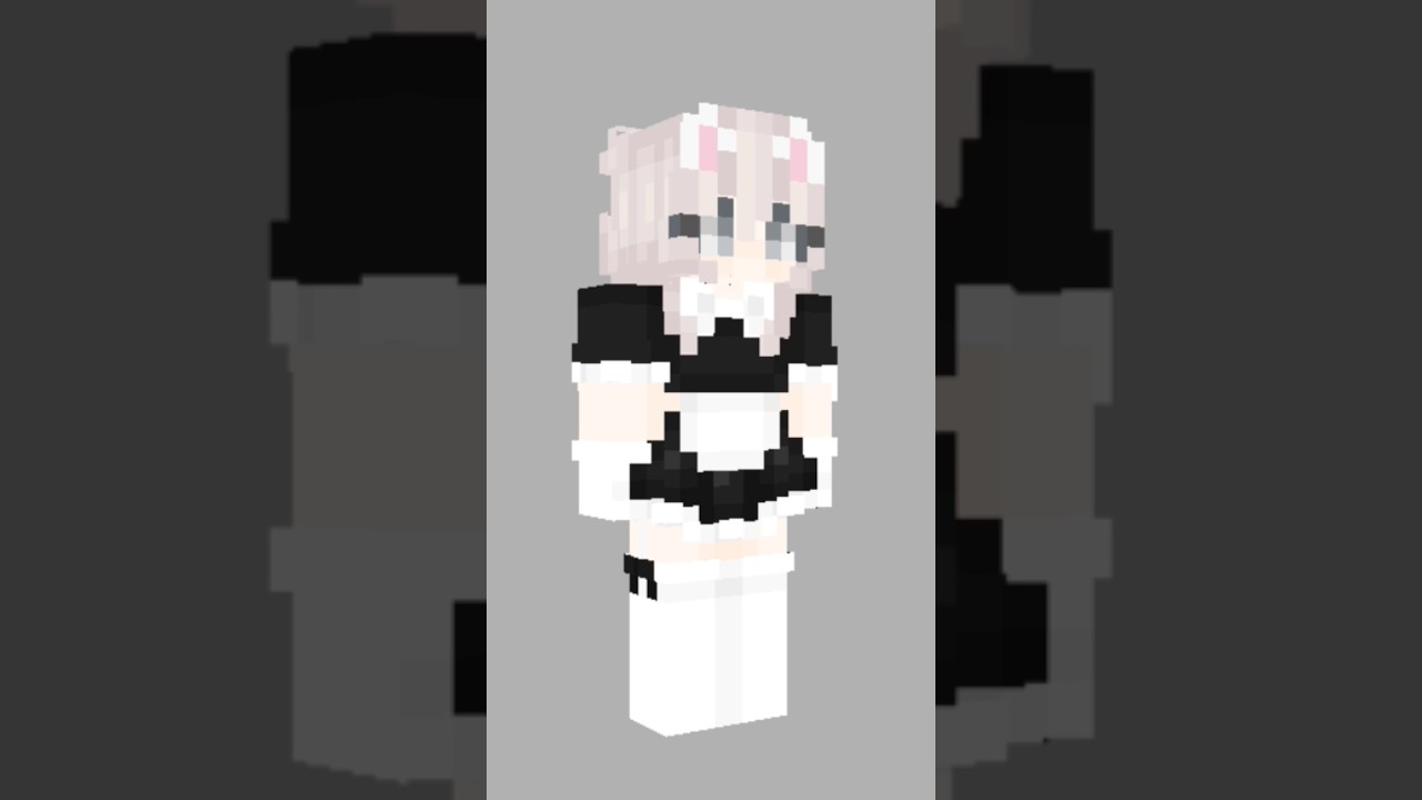 making a maid minecraft skin #mcskins #minecraft #minecraftskin #gamergirl