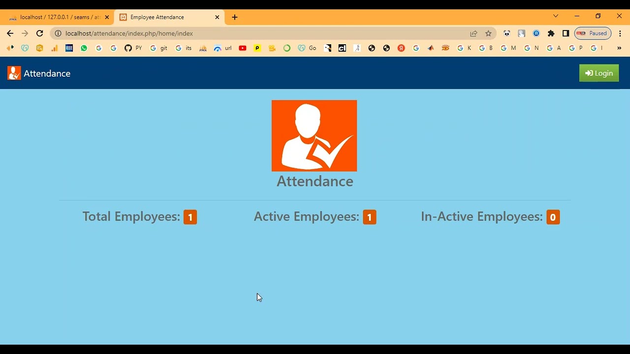 Employee Attendance System in PHP Application Projects