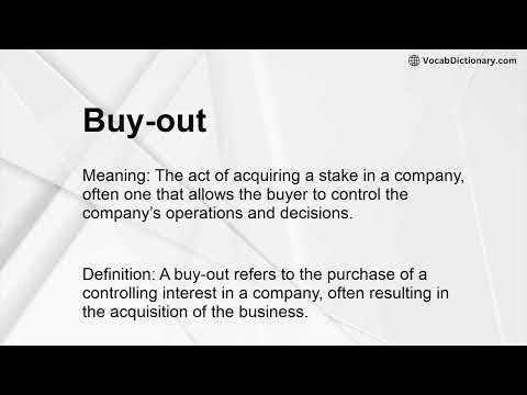 Buy-out Meaning