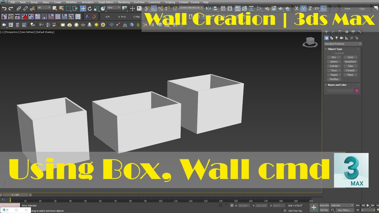 3ds Max Wall Creating | Using Box & Wall Modifier | DC