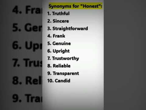 Synonyms for Honest #Honest synonyms