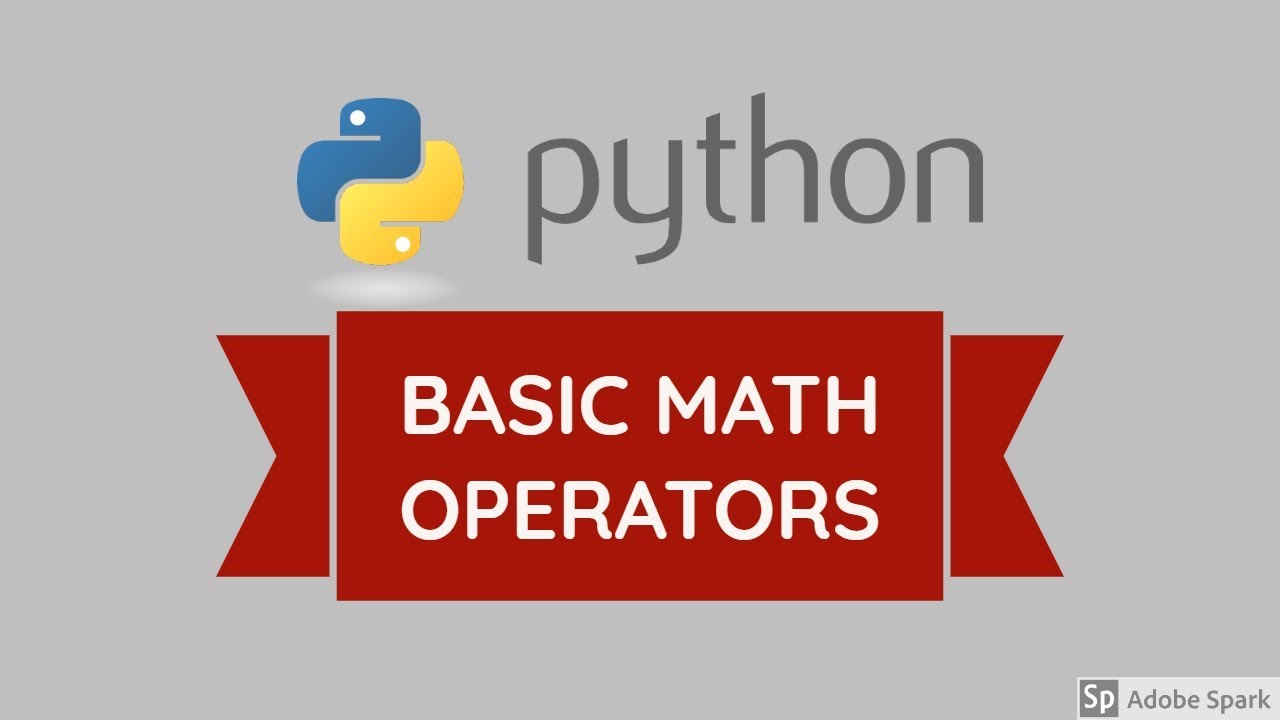 Basic math operators - Python for beginners