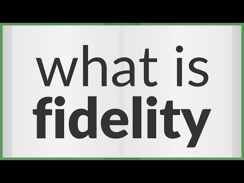 Fidelity | meaning of Fidelity