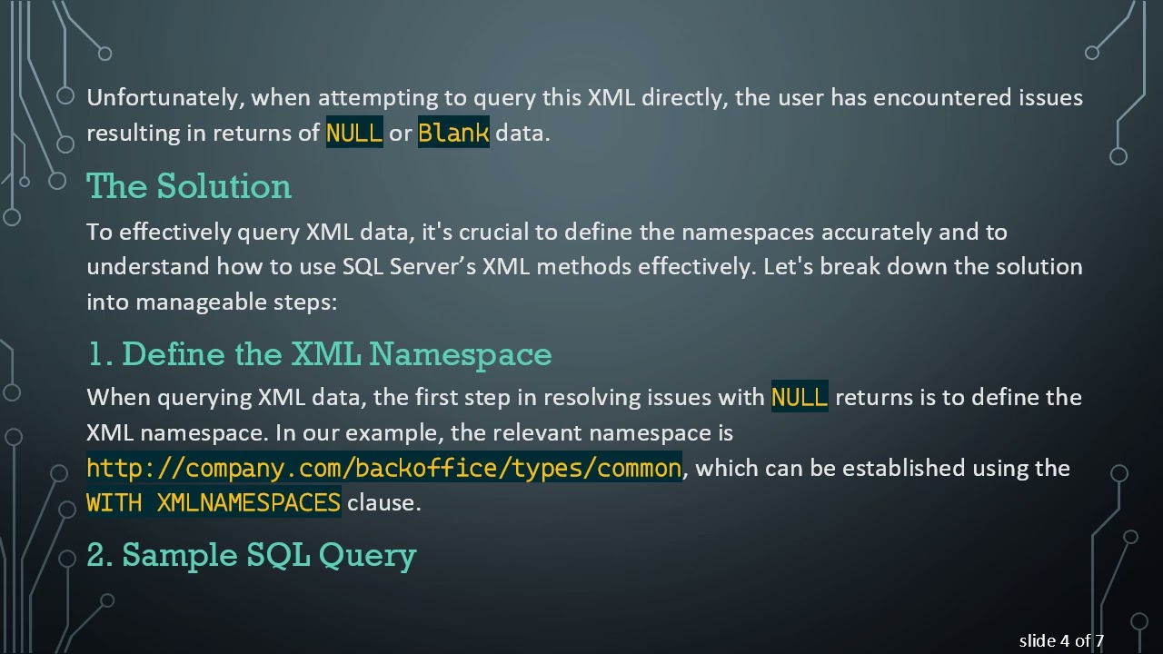 Efficiently Query XML Data from SQL Server Using Schema Collections