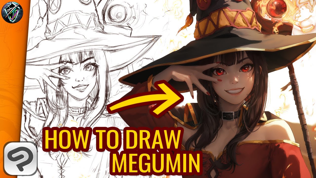 How I Draw Megumin | Clip Studio Paint! Digital Art Tutorial